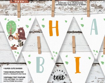 Woodland bunting | Etsy