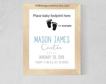 Baby footprint | Etsy