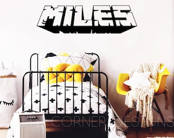 Minecraft wall decal | Etsy