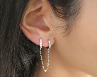 Connected earrings | Etsy