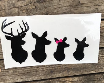 Deer family decal | Etsy