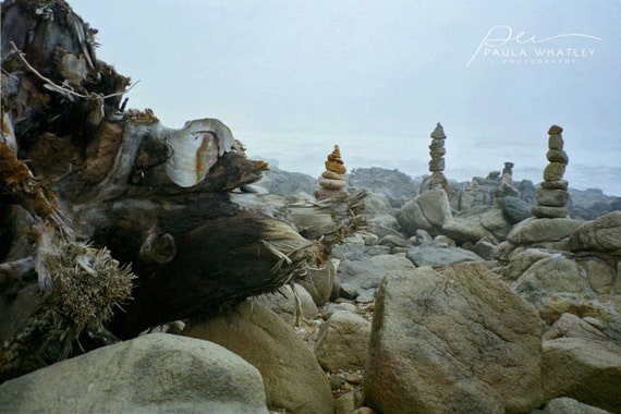 Oregon beach photo zen rock photo stone stacking rock stack
