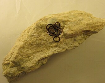 Blue Blossom Bliss copper and crystal bracelet free form wire