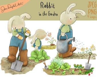 Vintage FRENCH RABBIT PRINT Digital Download Printable Image