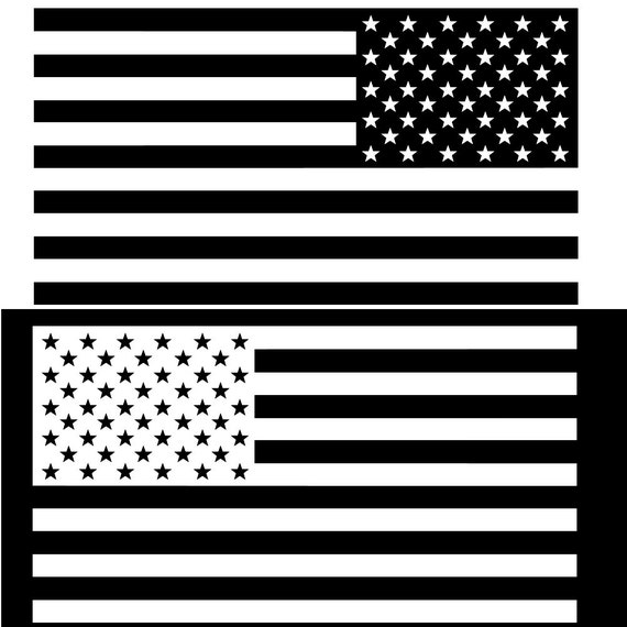 US Flag subdued vinyl vehicle sticker over 40 colors decal
