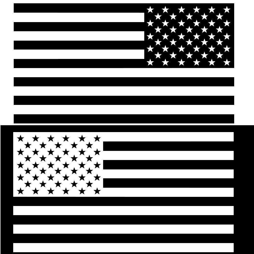US Flag subdued vinyl vehicle sticker over 40 colors decal