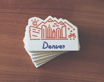 Skyline sticker | Etsy