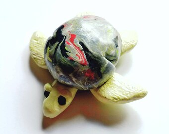 Polymer clay turtle | Etsy