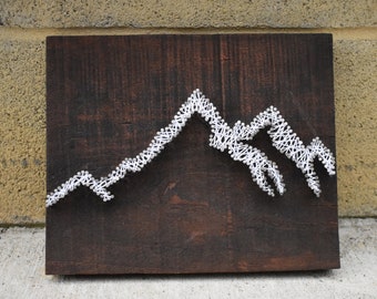 Mountain string art | Etsy