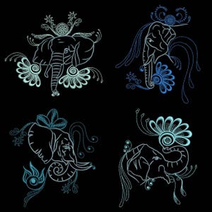 Elephant quilt block | Etsy