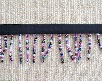 Beaded fringe trim | Etsy
