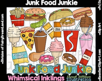 Junk food clipart | Etsy