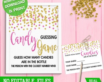 Candy guess game | Etsy