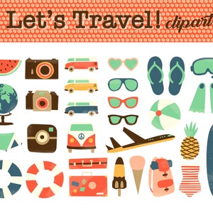 Travel clip art | Etsy