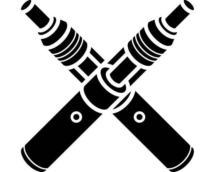 Vaporizer Logo 2 Vape Vapor Crossed Smoking Smoke Smoker .SVG