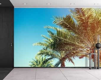 Palm tree wallpaper | Etsy