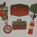 Camp theme treat bag toppers with bags. You choose Catch