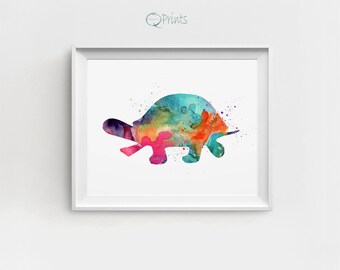 Cow Art Print Cow Printable Digital Cow Turquoise Cow