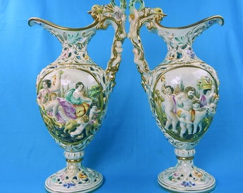 Capodimonte vase | Etsy