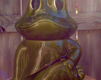 Frog cookie jar | Etsy