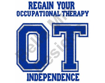 Occupational Therapist Embroidery Applique Design