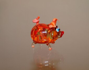 Glass pig | Etsy