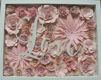 Flower shadow box | Etsy