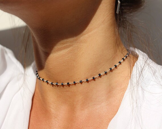 Collier choker fin ras du cou Collier court chapelet