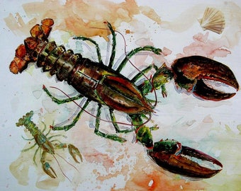 GYOTAKU fish rubbings Coastal Art Beach & Lake by fishfanatic