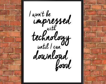 Funny Art Print Work In Progress Poster Typographic Phrase
