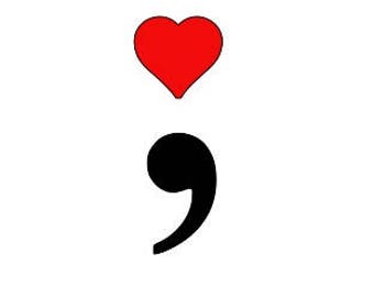 Semicolon decal | Etsy
