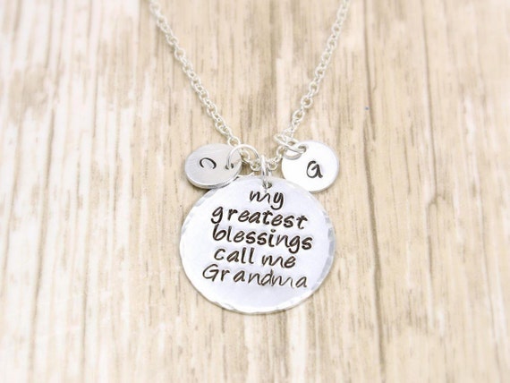 Grandma Necklace Personalized Grandma Gifts Grandchildren