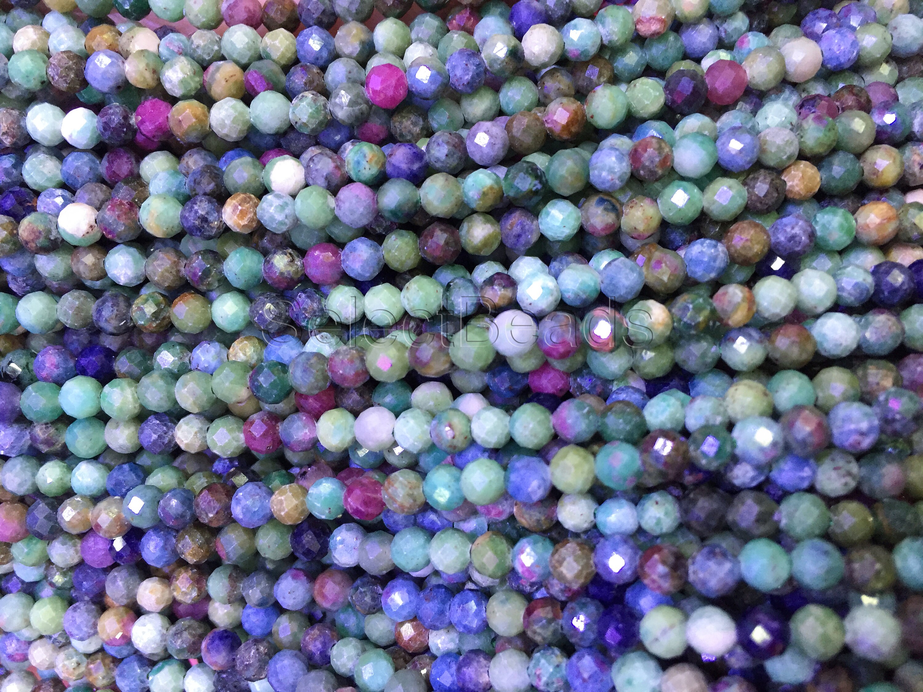 red and blue ruby zoisite beads genuine loose zoisite beads