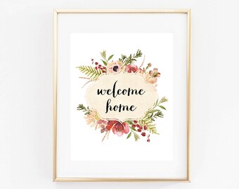 Welcome home print | Etsy