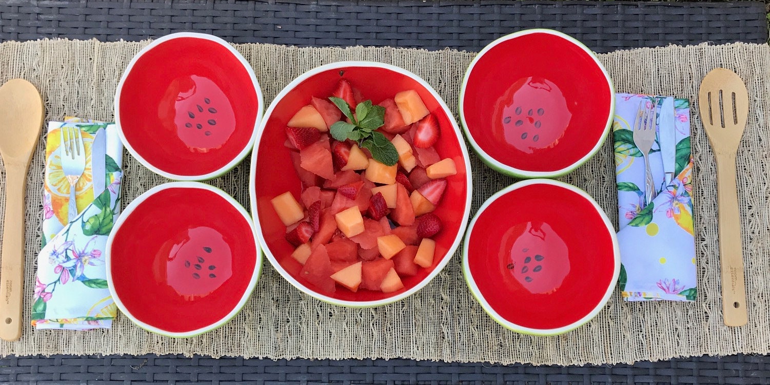 Watermelon Bowls Serving Set