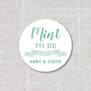 Mint to be labels | Etsy