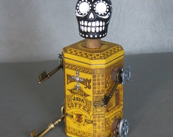 Steampunk Day of the Dead assemblage Angel of