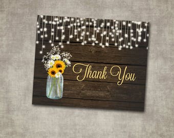 Sunflower thank you | Etsy