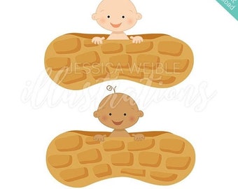 Peanut baby clip art | Etsy