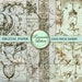 Victorian paper digital scrapbook paper pack digital printable