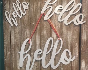 Hello sign | Etsy