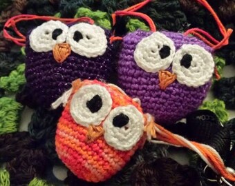 Crochet owl keychain | Etsy