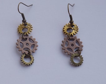 Cog earrings | Etsy