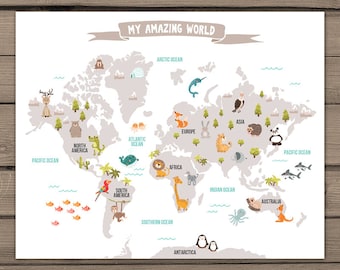 Animal nursery | Etsy