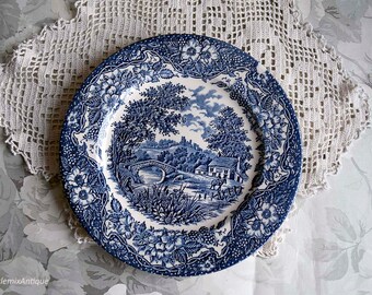 Blue white plate | Etsy