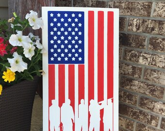 American flag sign | Etsy