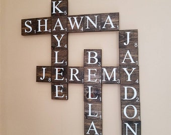 Scrabble sign | Etsy