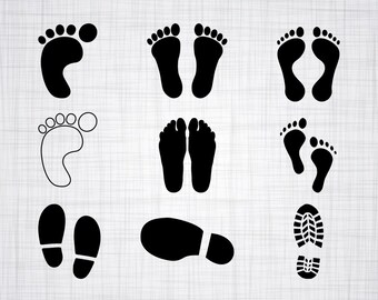 Footprint clipart | Etsy