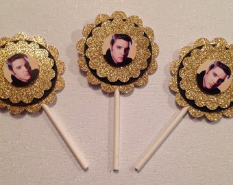 Elvis cake topper | Etsy