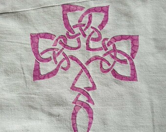 Kitenge Cross Celtic Knot Block Quilt Applique Pattern SMALL